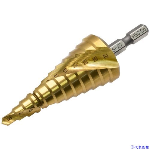 オレンジブック トラスコ中山　TRUSCOアストロプロダクツ スパイラルステップドリル 5〜27mm DB265 〔品番:2011000012656〕[ 注番:6914404]特長●HSS鋼よりも高耐久なコバルトHSS鋼を使用したステップド...