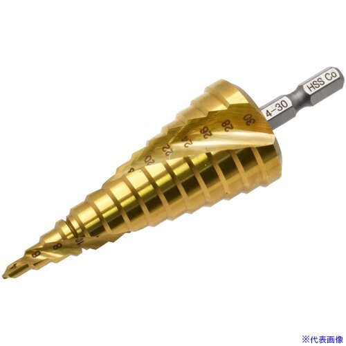 オレンジブック トラスコ中山　TRUSCOアストロプロダクツ スパイラルステップドリル 4〜30mm DB266 〔品番:2011000012663〕[ 注番:6914406]特長●HSS鋼よりも高耐久なコバルトHSS鋼を使用したステップド...