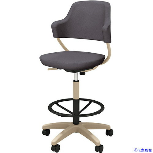 オレンジブック トラスコ中山　TRUSCONAIKI ワークチェアー(ハイ) HPE型/背座：ダークグレー/肘付 〔品番:HPE521FJPDGL〕[ 注番:6931455]特長仕様●座幅(mm)：475●座奥行(mm)：435●座面高さ(...