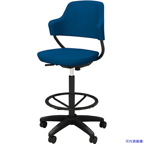 オレンジブック トラスコ中山　TRUSCONAIKI ワークチェアー(ハイ) HPE型/背座：オーシャンブルー/肘付 〔品番:HPE521FBPOB〕[ 注番:6931491]特長仕様●座幅(mm)：475●座奥行(mm)：435●座面高さ...