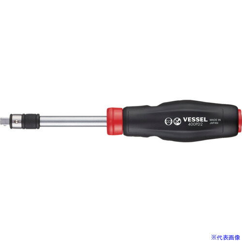 オレンジブック トラスコ中山　TRUSCOVESSEL 400PD2 2WAYパワードライバー 〔品番:400PD2〕[ 注番:6938024]特長●前にスライドでビット、後ろにスライドでソケット、ソケットもビットも使える2WAYドライブで...