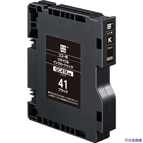 オレンジブック トラスコ中山　TRUSCOecorica GC41K互換リサイクルインクカートリッジ ブラック 〔品番:ECIRC41B〕[ 注番:6944944]特長●互換インクシェアNo.1　圧倒的な販売実績●信頼の証　エコマーク認定・...