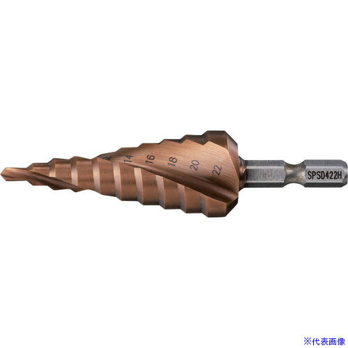 オレンジブック トラスコ中山　TRUSCOロブテックス スパイラルステージドリル(六角軸) ALCRNコーティング 〔品番:SPSD422H〕[ 注番:6949669]特長●窒化アルミクロムコーティングを施しているので、切り粉の溶着を防ぎ、...