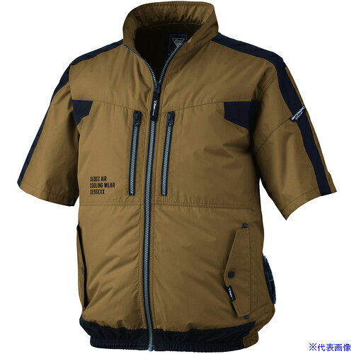 オレンジブック トラスコ中山　TRUSCOXEBEC 空調服半袖ブルゾンXE98033−81−M キャメル 〔品番:XE9803381M〕[ 注番:6970433]特長●内側に3つのメッシュポケットを追加し、保冷剤による冷却効果で炎天下の作...