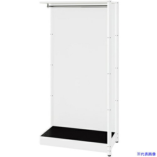 オレンジブック トラスコ中山　TRUSCONAIKI シェルフラック(ワードローブ メレム MU型/天板：サテンブラック 本体：サテンホワイト/W925×H1813 〔品番:MU0918RWSWSB〕[ 注番:6981816]特長仕様●耐荷...