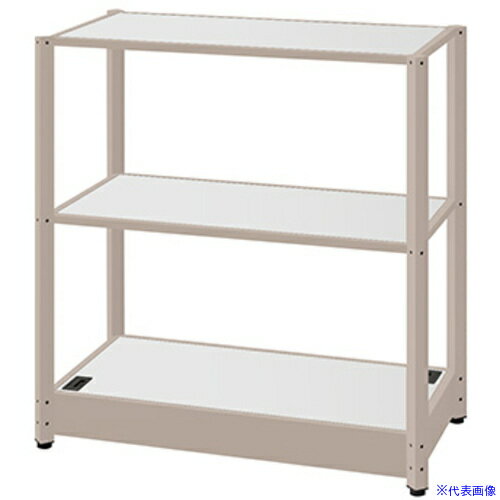 オレンジブック トラスコ中山　TRUSCONAIKI シェルフラック(基本型) メレム MU型/天板：サテンホワイト 本体：サテンアッシュトープ/W950×H973 〔品番:MU0909KSTSW〕[ 注番:6982987]特長●オフィス空...