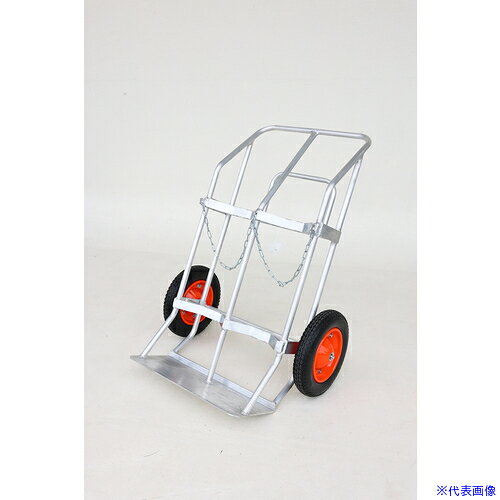 オレンジブック トラスコ中山　TRUSCOHARAX ボンベ運搬台車 タフボーイ 〔品番:TB707〕[ 注番:6983935]特長●アルミ製ですから軽量で、取り回しや持ち運びに便利です。●酸素ボンベ(7000リットル)とアセチレンボンベ(...