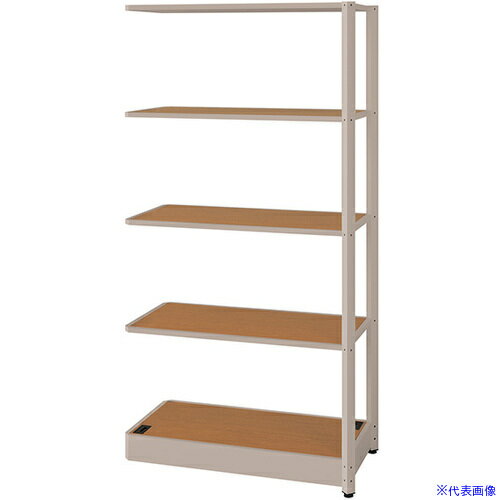 オレンジブック トラスコ中山　TRUSCONAIKI シェルフラック(連結型) メレム MU型/天板：ミディアムウォールナット 本体：サテンアッシュトープ/W925×H1813 〔品番:MU0918RSTMW〕[ 注番:6984897]特長...