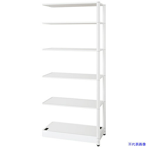 オレンジブック トラスコ中山　TRUSCONAIKI シェルフラック(連結型) メレム MU型/天板：サテンホワイト 本体：サテンホワイト/W925×H2103 〔品番:MU0921RSWSW〕[ 注番:6984938]特長●オフィス空間を...