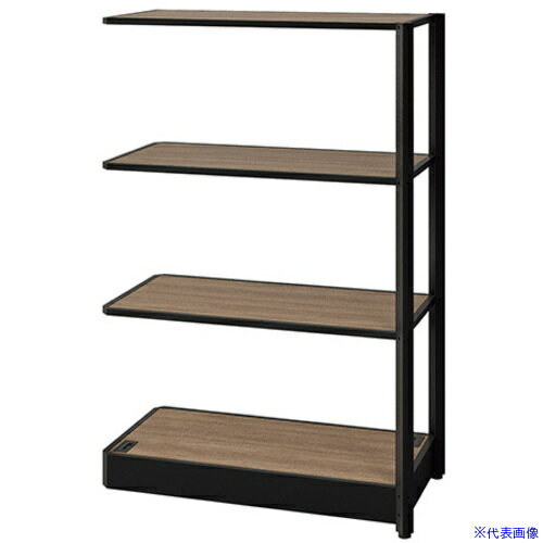 オレンジブック トラスコ中山　TRUSCONAIKI シェルフラック(連結型) メレム MU型/天板：ショコラアッシュ 本体：サテンブラック/W925×H1393 〔品番:MU0914RSBCA〕[ 注番:6984944]特長●オフィス空間...