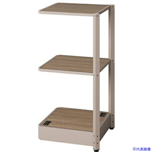 オレンジブック トラスコ中山　TRUSCONAIKI シェルフラック(コーナー連結 メレム MU型/天板：ショコラアッシュ 本体：サテンアッシュトープ/W475×H973 〔品番:MU0409RSTCA〕[ 注番:6986517]特長●オフ...