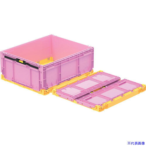 オレンジブック トラスコ中山　TRUSCOサンコー 折りたたみコンテナ 562500 オリコンEP85B オレンジ/パープル 〔品番:56250000ORPU〕[ 注番:6991688]特長●ベタ目タイプの内倒れ式オリコンです。●パレットD...