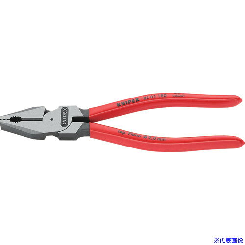 オレンジブック トラスコ中山　TRUSCOKNIPEX 強力型ペンチ プラスチックハンドル 180mm (SB店頭展示パッケージ仕様) 〔品番:0201180SB〕[ 注番:7002080]特長●てこの原理を最大限に発揮する独特のレバーデザ...