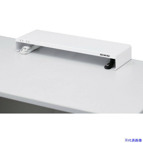 オレンジブック トラスコ中山　TRUSCOSANWA 電源タップ+USBポート付き机上ラック(W600×D200 ホワイト) 〔品番:MRLC202WN〕[ 注番:7002544]特長●液晶ディスプレイ下の空間を有効活用できます。●棚板前部...