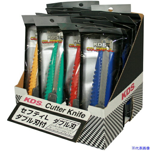 オレンジブック トラスコ中山　TRUSCOKDS セフティL ダブル刃付カラフルセット 〔品番:LC405W5H〕[ 注番:7003075]特長●エンドキャップに刃折機能付きです。●安全ロープ取り付け可能です。●折刃数が多いダブル刃付きです...
