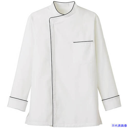 オレンジブック トラスコ中山　TRUSCOサンペックス 長袖 飲食店 ユニフォーム ショップコート ホール キッチン ホワイト×ブラック S 〔品番:ET6825S〕[ 注番:7005110]特長●汎用性の高いコックコートをアレンジ、ボタン...