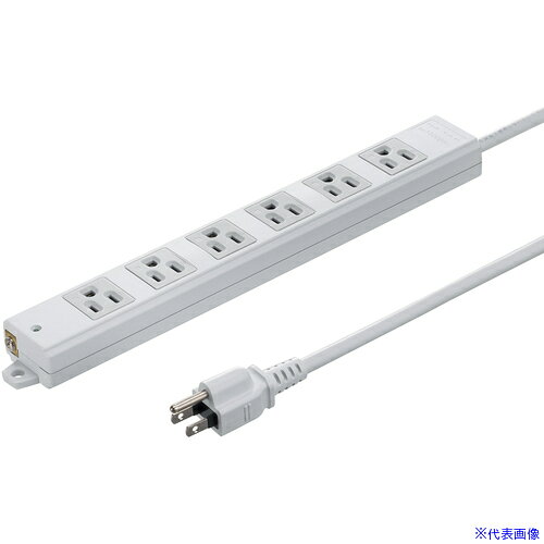 オレンジブック トラスコ中山　TRUSCOSANWA タップ 工事物件タップ 〔品番:TAPKS6N1〕[ 注番:7010153]特長●オフィスでの使用に最適な3P平行型、3Pプラグ仕様の電源タップです。●電源状態が確認できる通電ランプ付き...