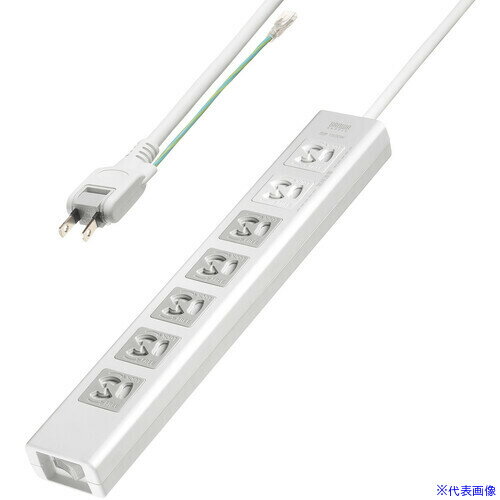 オレンジブック トラスコ中山　TRUSCOSANWA 抜け止めシャッタータップ 〔品番:TAPF37SH3KS〕[ 注番:7011641]特長●集中スイッチで5個口をオン/オフすることができます。●2個口は常時通電口（差込口が白色）となって...