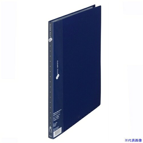 オレンジブック トラスコ中山　TRUSCOPLUS 88421 クリアーファイル20P FC−122EL A4S ネイビー 〔品番:FC122ELNV〕[ 注番:7344987]特長●収納物の両面が見える、台紙のないタイプです。●背ラベルの...