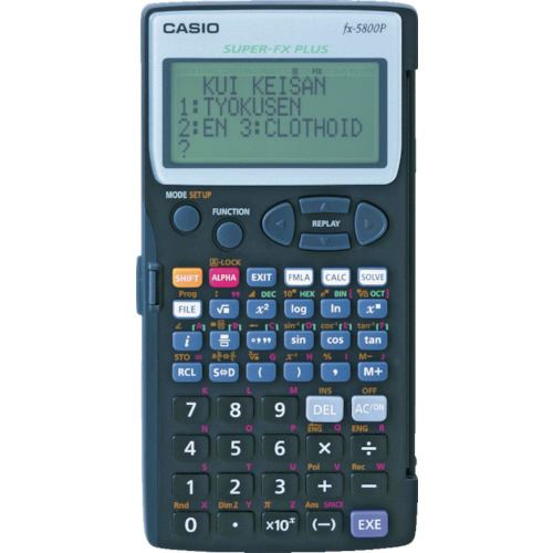 オレンジブック トラスコ中山　TRUSCOMYZOX 電卓君5800 Jr＜MX−5800JR＞ 〔品番:217201〕[ 注番:7356501]特長●測量・土木現場での実績が認められた「電卓君4850」を活かし、新たに、プログラミングされ...