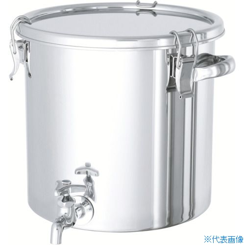 オレンジブック トラスコ中山　TRUSCOMONOVATE ステンレスタンク ストレート密閉タンク(蛇口付) 15L 〔品番:CTHW27〕[ 注番:7515961]特長●内容物を排出できるように蛇口を取り付けています。仕様●容量(L)：1...