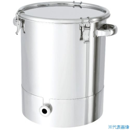 オレンジブック トラスコ中山　TRUSCOMONOVATE ステンレスタンク片テーパー型クリップ式密閉容器 20L 〔品番:KTTCTH30〕[ 注番:7516002]特長●タンク底面がドレン方向に傾斜しているため、内容液を残留なく排出でき...