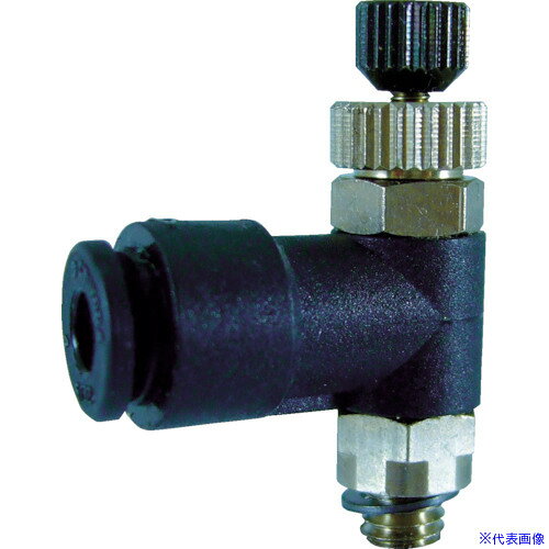オレンジブック トラスコ中山　TRUSCOチヨダ ファイブミニスピードコントローラαメーターイン4mm・M5×0.8 〔品番:FM4RM5I〕[ 注番:7543361]特長●低流量制御が容易です。●ニードル弁の回転数が多いので、滑らかな速度...