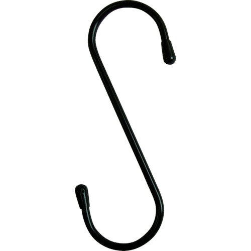 オレンジブック トラスコ中山　TRUSCOニッサチェイン 塩ビ被覆線Sフック 黒 150mm(2個入り) 〔品番:A825〕[ 注番:7561229]特長●被覆線ですのでサビず、相手側にキズをつけません。用途●一般商品の収納の吊具として。●...