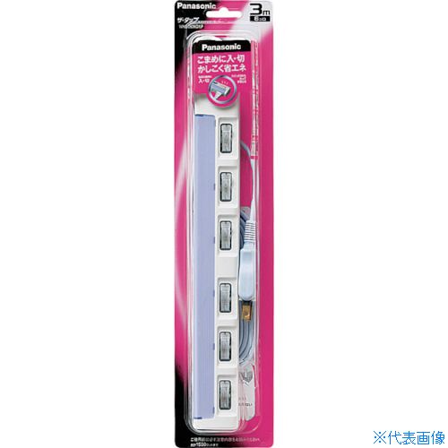 オレンジブック トラスコ中山　TRUSCOPanasonic ザ・タップスイッチ 6コ口 3mコード付 〔品番:WHS2636DKP〕[ 注番:7622821]特長●スイッチONを光ってお知らせできます。●差し込み口のひとつひとつをこまめに...