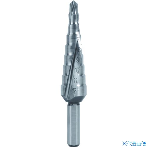 オレンジブック トラスコ中山　TRUSCORUKO 2枚刃スパイラルステップドリル 12mm コバルトハイス 〔品番:1010509E〕[ 注番:7659563]特長●CBN研磨とスパイラルフルートによりビビりを最小限に抑えて高い切削性能を...