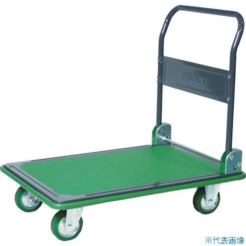 オレンジブック トラスコ中山　TRUSCOTRUSCO ハイグレード運搬車 折りたたみ式 740X460 ウレタン 〔品番:101EBNU〕[ 注番:7679394]特長●ハンドルが折りたためることで、使用しない時は積み重ねて保管でき、持ち...