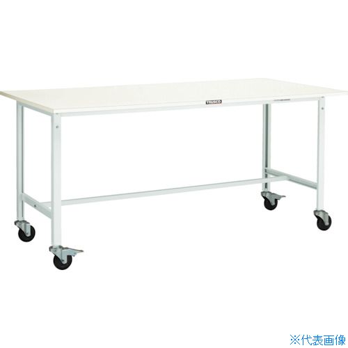 オレンジブック トラスコ中山　TRUSCOTRUSCO 軽荷重作業台(150kg)AE型 900X600XH846 φ100キャスター付 ホワイト色 〔品番:AE0960C100W〕[ 注番:7701314]特長●キャスター付で、作業台を移...