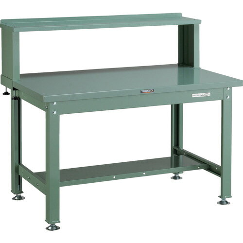 オレンジブック トラスコ中山　TRUSCOTRUSCO 中荷重作業台(2000kg)DW型 1200X750XH1044(全高) 上棚付 グリーン色 〔品番:SDW1200YURB〕[ 注番:7703406]特長●上棚付で工具などの整理がで...