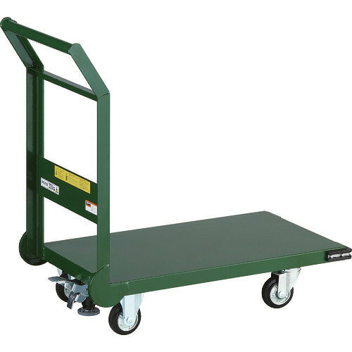 オレンジブック トラスコ中山　TRUSCOTRUSCO 鋼鉄製運搬車 800X450 Φ100プレス車 Lストッパー付 〔品番:SH3NSS〕[ 注番:7726473]特長●前角部にクッションゴムがあり安全です。●車輪に標準ラジアルベアリン...