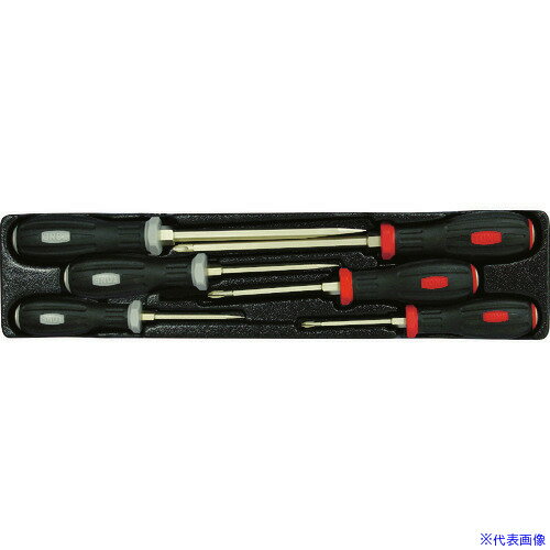 オレンジブック トラスコ中山　TRUSCOTONE パワーグリップドライバーセット 6本組 トレー付き 〔品番:PLPGD6〕[ 注番:7733607]特長●人間工学に基づき、握りやすさと回しやすさを追求しており、作業性が抜群です。●ソフト...