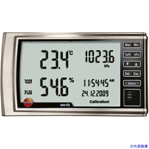 オレンジブック トラスコ中山　TRUSCOTESTO 卓上温湿度計 testo 622 〔品番:TESTO622〕[ 注番:7736908]特長●卓上式タイプの壁掛式温湿度、気圧計です。●気体温度、相対湿度、気圧が一目でわかる、高精度の卓上...