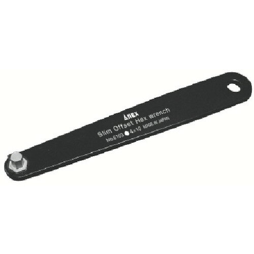 オレンジブック トラスコ中山　TRUSCOアネックス スリムオフセット六角レンチH4×10 〔品番:61034MM10〕[ 注番:7743009]特長●ヘッド幅10mmの極薄型です。●極薄ヘッド、より狭い作業スペースで使用できます。●押し付...