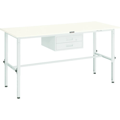 オレンジブック トラスコ中山　TRUSCOTRUSCO 軽荷重作業台高さ調節式(150kg)AEM型 900X600XH650〜950 2段引出付 グリーン色 〔品番:RAEM0960F2〕[ 注番:7758316]特長●650〜950mm...