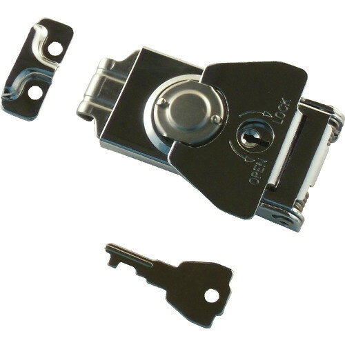 オレンジブック トラスコ中山　TRUSCOTRUSCO 回転ファスナー 鍵付 クロームメッキ 〔品番:P1050〕[ 注番:7787146]特長●つまみを回すことで強力な締め付けが可能です。仕様●本体取付穴寸法(mm)：3.2●受け穴寸法(...