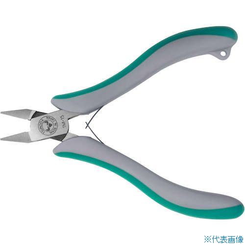 オレンジブック トラスコ中山　TRUSCOTTC Trinity 先細(セミフラッシュ)ニッパー 全長121mm 〔品番:TM15〕[ 注番:7852924]特長●刃の傾きが10°で、間隔の狭い部品の切り取りに最適です。●三枚合わせ構造採用...