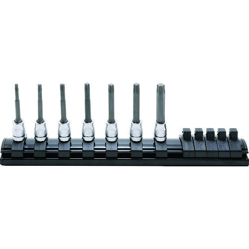 オレンジブック トラスコ中山　TRUSCOKo−ken 6.35mm差込 Z−EALトルクスビットソケットレールセット7ヶ組 〔品番:RS2025Z7L50〕[ 注番:7863675]特長●狭い箇所へのアクセスを可能とするコンパクト（薄肉）...