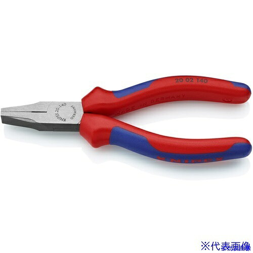 オレンジブック トラスコ中山　TRUSCOKNIPEX 平ペンチ コンフォートハンドル 140mm 〔品番:2002140〕[ 注番:7867450]特長●耐摩耗性に優れ、ハードな使用に最適です。●つかみ面には滑り止めの横スジが入っています...