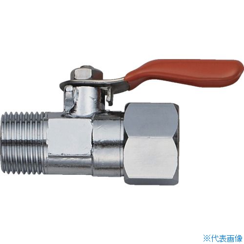 オレンジブック トラスコ中山　TRUSCOWTB ボールバルブ オレンジボールコック 接続口径D1×D2:R3/8×G3/8 〔品番:WMF3P〕[ 注番:7869398]特長●ハンドルはステンレス製採用です。●ハンドルは180°回りますの...