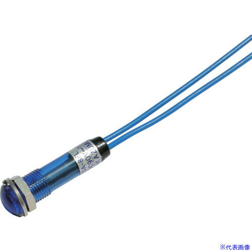 オレンジブック トラスコ中山　TRUSCOサカヅメ LED表示灯 DA−8FL (AC/DC100V接続) Φ8 青 〔品番:DA8FLACDC100VB〕[ 注番:7888511]特長●抵抗器内蔵の高輝度LED表示灯です。●AC/DC10...
