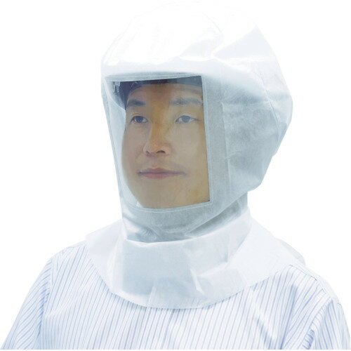 オレンジブック トラスコ中山　TRUSCOTRUSCO 使い捨て頭巾 ヘルメット対応型 (10枚入) 〔品番:TDH02〕[ 注番:7898525]特長●前面には防曇フィルムを使用し、曇りにくくなっています。●頭巾内側についてるゴム紐にて頭...