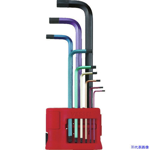 オレンジブック トラスコ中山　TRUSCOVESSEL 六角棒レンチセット レインボール L型レンチ No.8909BP(9本組) 〔品番:8909BP〕[ 注番:7919310]特長●マグネタイザー付属で、レンチの着磁・脱磁が可能です。●...