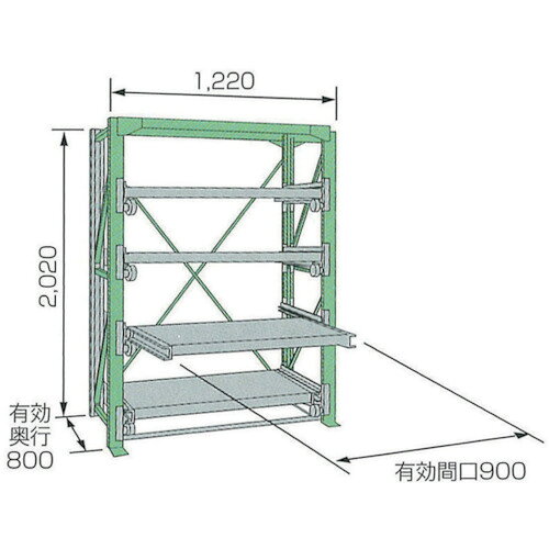 オレンジブック トラスコ中山　TRUSCOKDS スライドラックSSR10−2009−4HT 〔品番:SSR1020094HT〕[ 注番:8050904]特長●本体前面に出っ張りがないため、最小スペースでの設置が可能になります。また、シェル...