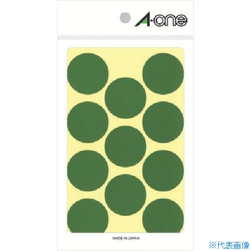 オレンジブック トラスコ中山　TRUSCO3M エーワン[[TM上]] カラーラベル 丸型 30mmΦ 緑 (14枚入) 〔品番:07233〕[ 注番:8066594]特長●豊富なカラーで識別に便利な丸型のラベルです。用途●グラフや分布図の...