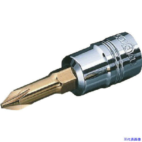 オレンジブック トラスコ中山　TRUSCOネプロス ドライバービットソケット 6.3sq.クロスビットソケット 刃先No.1 差込角6.35mm 全長44.7mm 〔品番:NBT2P1〕[ 注番:8070323]特長●チタンコーティングによ...