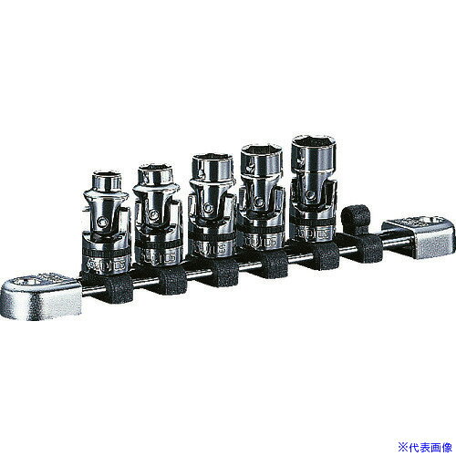 オレンジブック トラスコ中山　TRUSCOネプロス 9.5sq.ユニバーサルソケットセット［5コ組］ 〔品番:NTB305JUA〕[ 注番:8070544]特長●2本の回転軸が同軸上のグランドクロス機構により、スムーズな動きとトルクの伝達性...